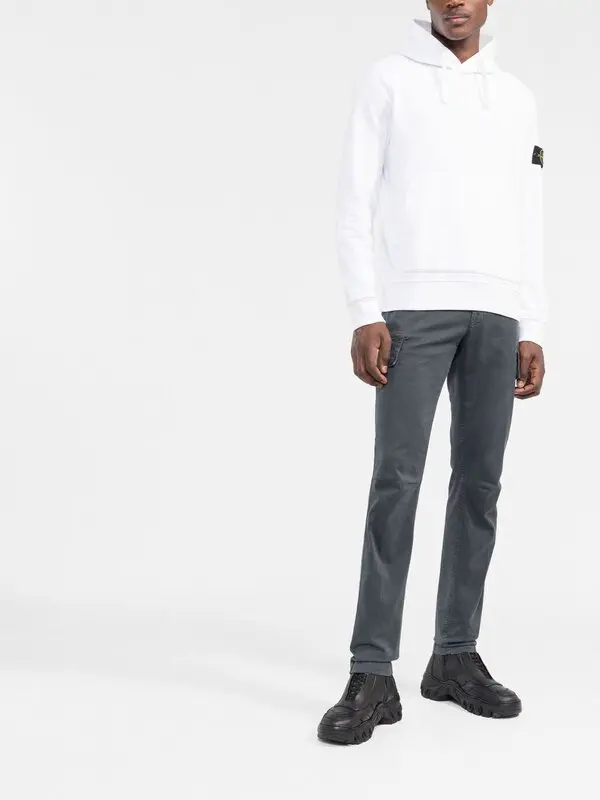 Stone Island Compass-patch Cotton Hoodie