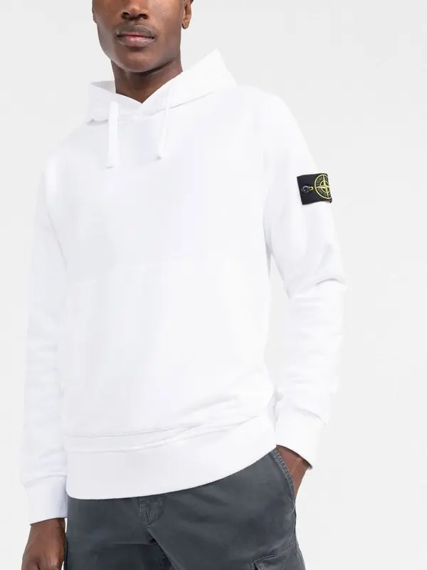 Stone Island Compass-patch Cotton Hoodie