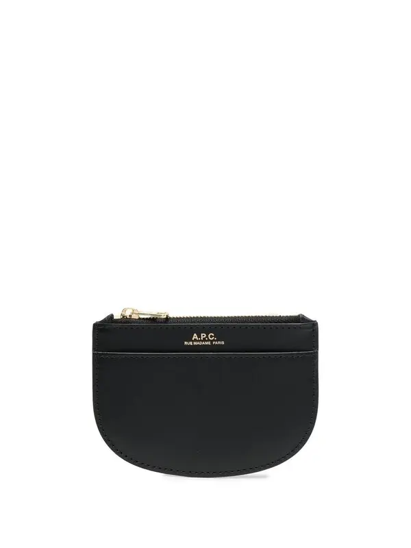A.p.c. Rounded Leather Purse - Black