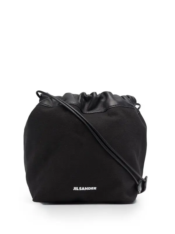 JIL SANDER Logo Drawstring Shoulder Bag