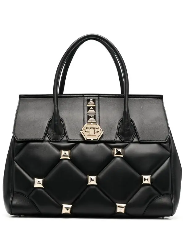 Philipp Plein Stud-embellished Leather Tote Bag