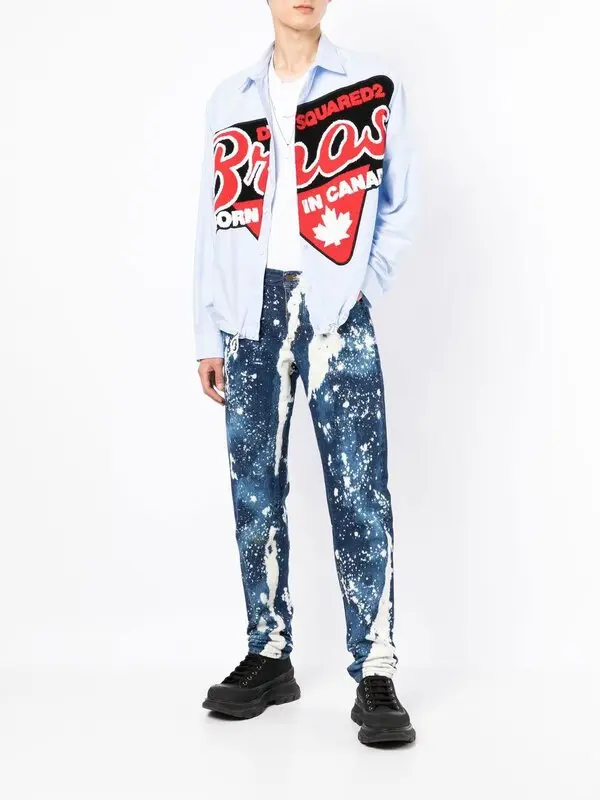 Dsquared2 Logo-patch Long-sleeve Shirt