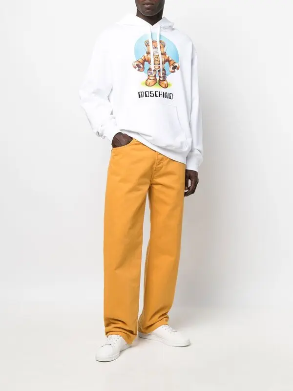Moschino Teddy Bear-print Hoodie - White