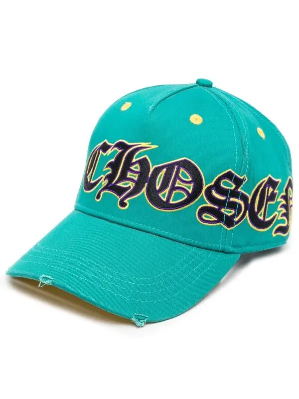 Philipp Plein Gothic Logo-print Distressed Cap - Blue