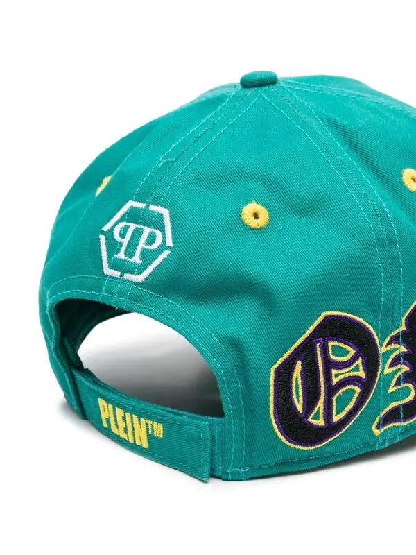 Philipp Plein Gothic Logo-print Distressed Cap