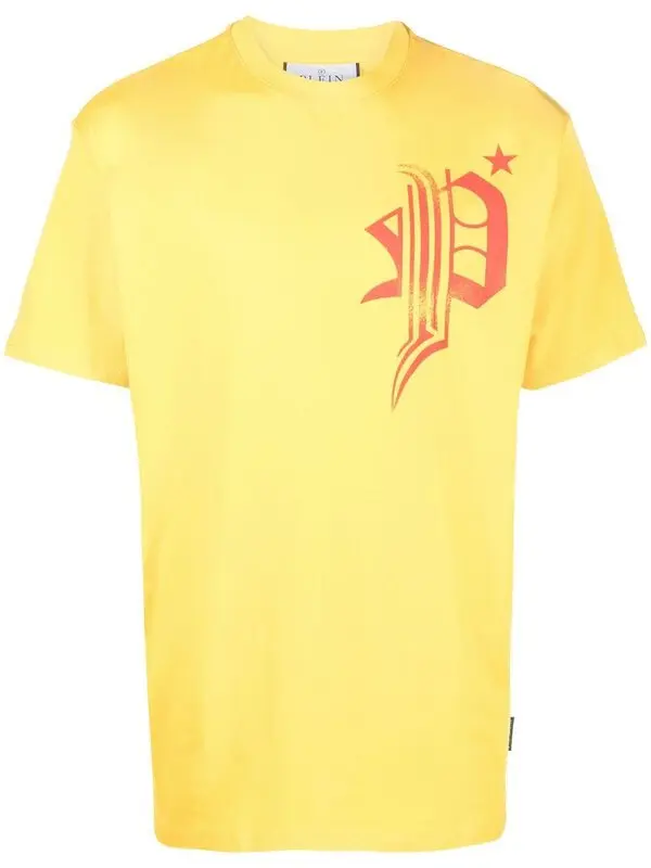 Philipp Plein Skull-print Detail T-shirt - Yellow