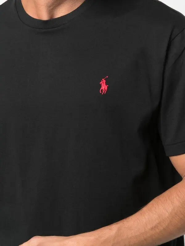 Polo Ralph Lauren Polo Pony-embroidered Short-sleeve T-shirt - Black
