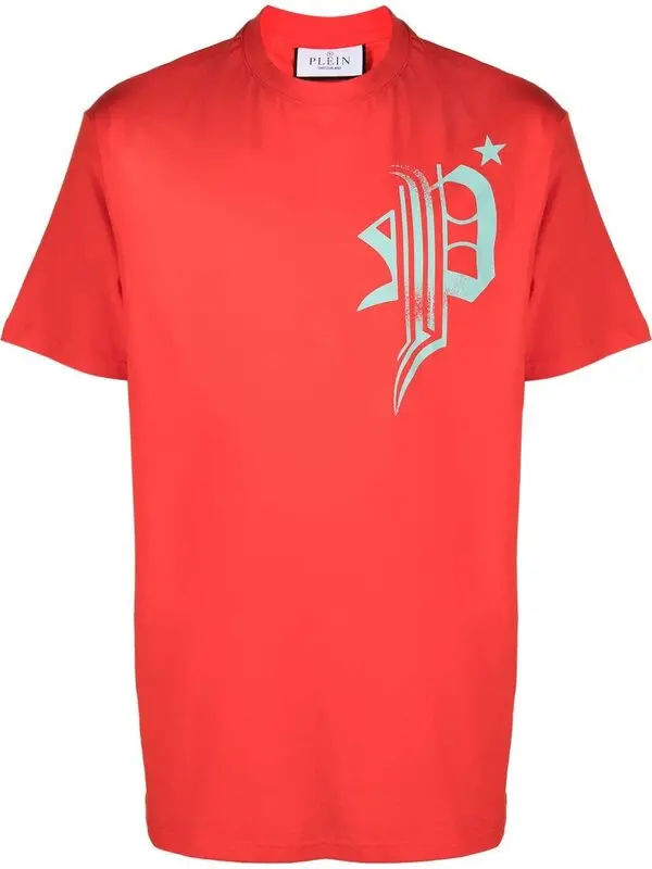Philipp Plein Skull-print Detail T-shirt - Red