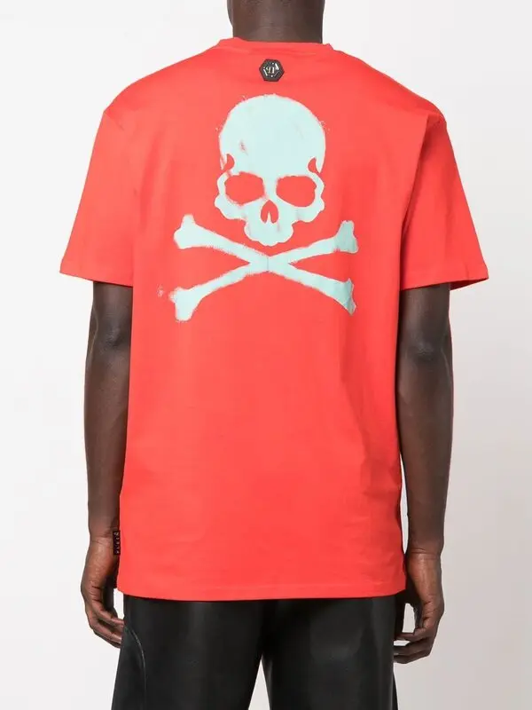 Philipp Plein Skull-print Detail T-shirt - Red