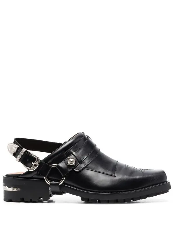 TOGA VIRILIS Leather Slingback Loafers
