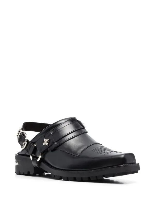 TOGA VIRILIS Leather Slingback Loafers
