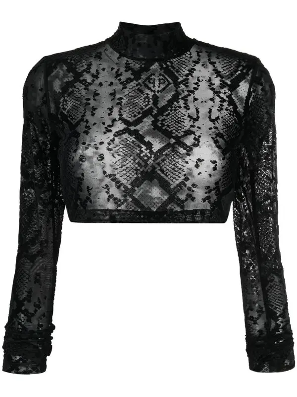 Philipp Plein Geometric-print Cropped Top