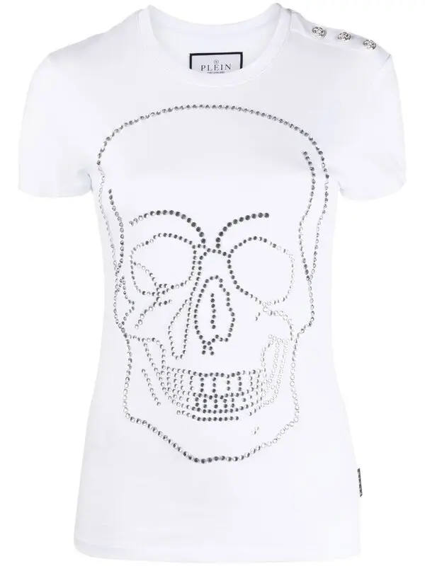 Philipp Plein Crystal-embellished T-shirt - White