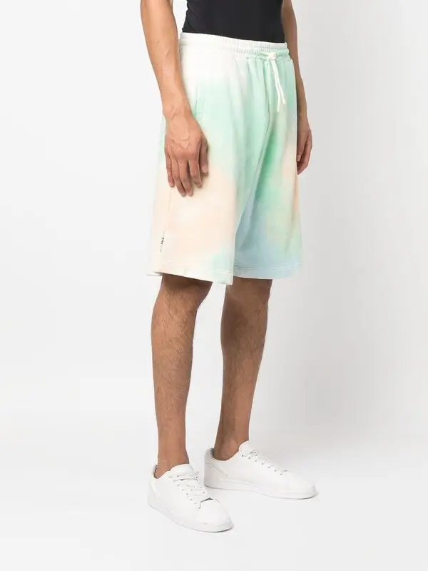 MSGM Logo-print Tie-dye Shorts