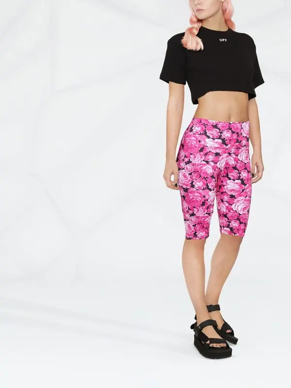 MSGM Floral-print Bike Shorts