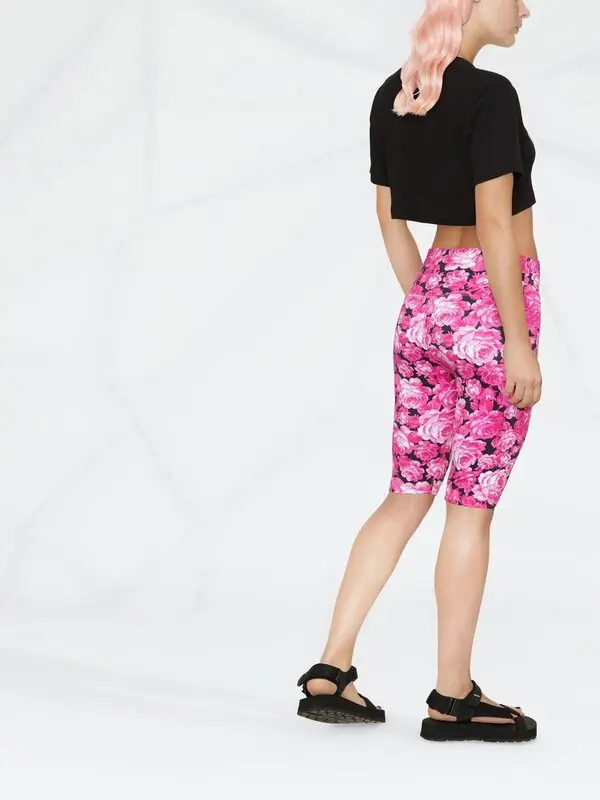 MSGM Floral-print Bike Shorts