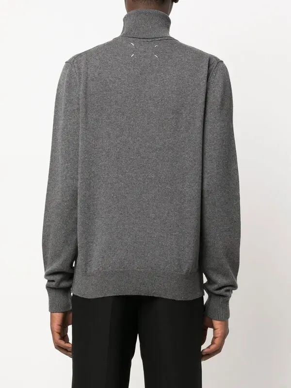MAISON MARGIELA High-neck Cashmere Jumper - Grey