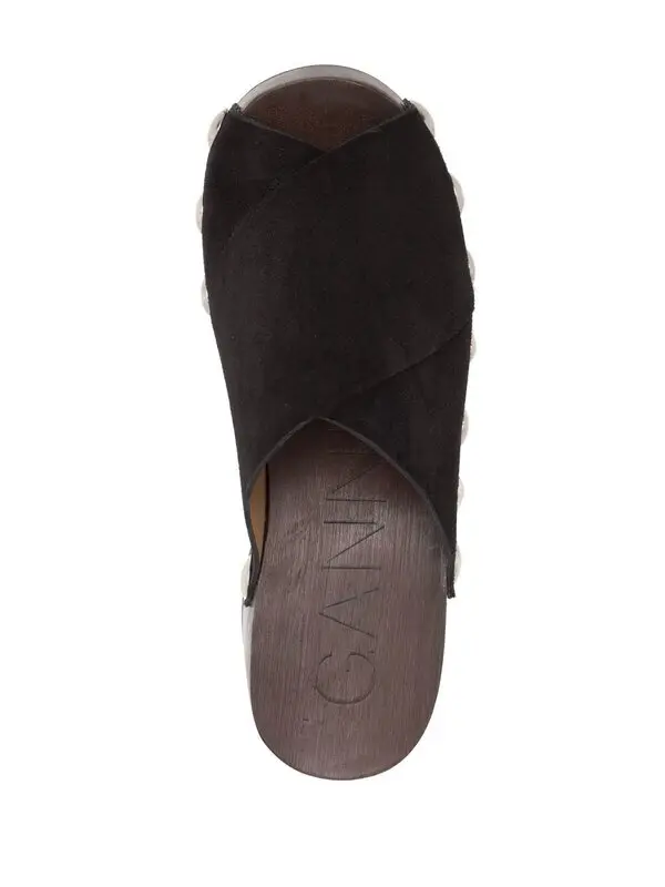 GANNI Stud-detail Open Toe Sandals