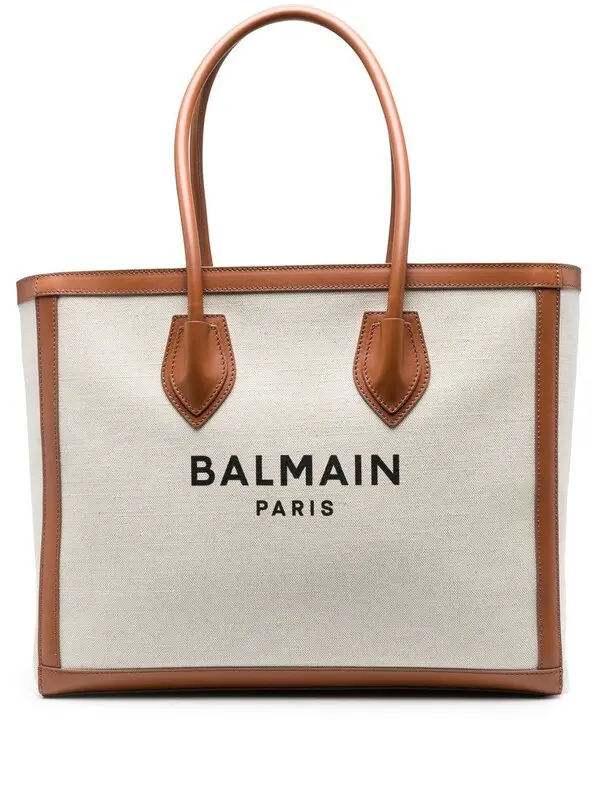 Balmain B-army Shopper Tote - Neutrals