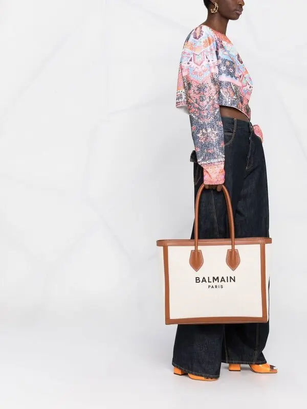 Balmain B-army Shopper Tote - Neutrals