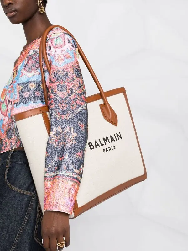 Balmain B-army Shopper Tote - Neutrals