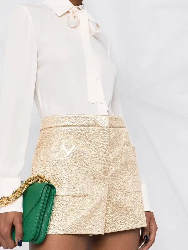 Valentino Garavani Pussy-bow Collar Playsuit