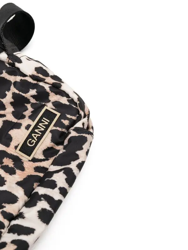 GANNI Leopard-print Crossbody Bag