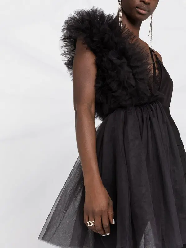 Alchemy Fashions X Lia Aram Asymmetric Tulle Bodysuit