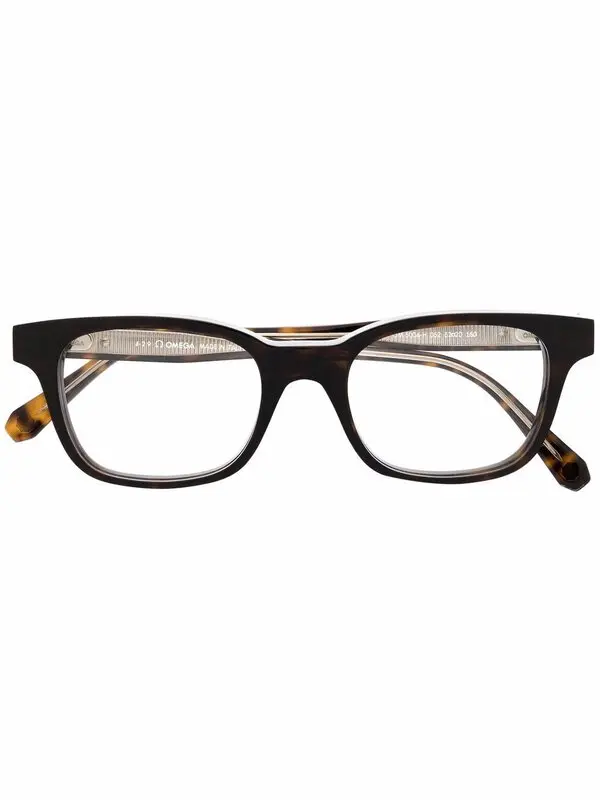 Omega Tortoiseshell-effect Optical Glasses - Brown