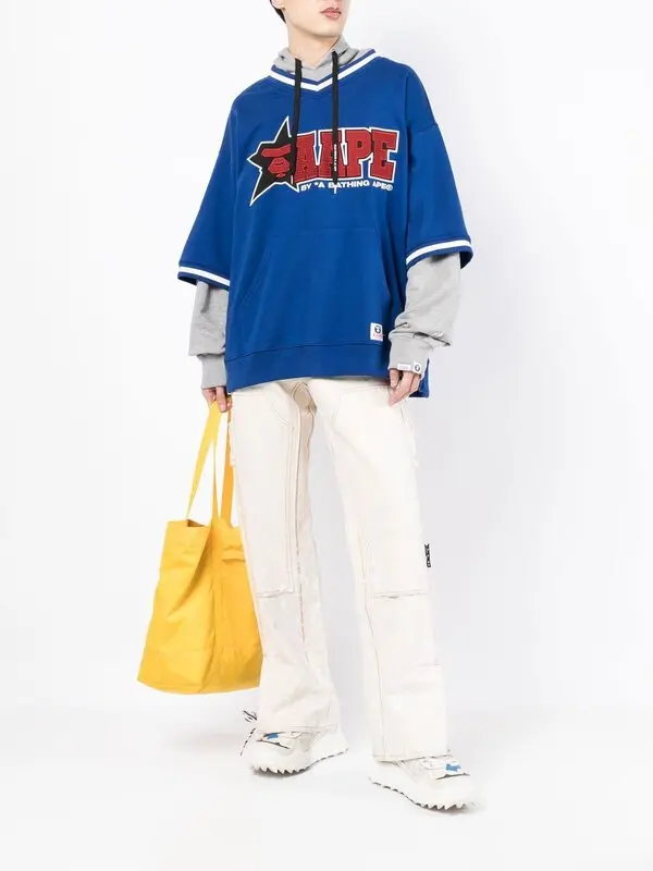 AAPE BY *A BATHING APE Logo-print Pullover Hoodie