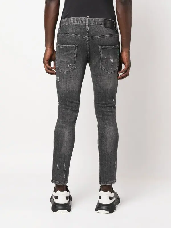 Philipp Plein Distressed Straight-leg Jeans