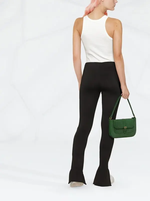 Calvin Klein Logo-embroidered Cuff-zip Leggings