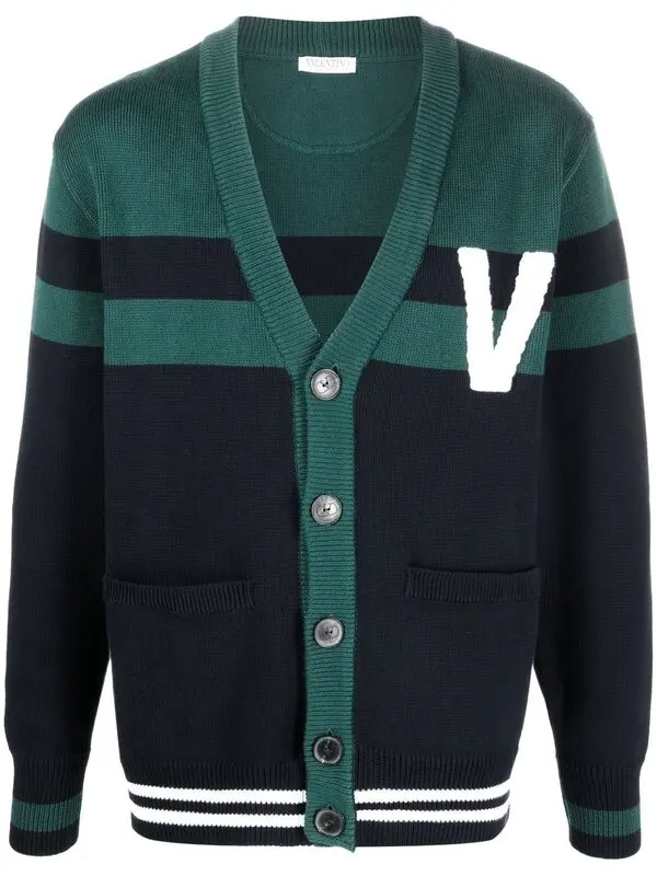 Valentino Garavani V-logo Knitted Cardigan