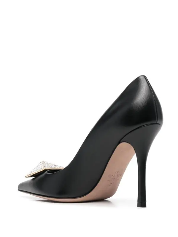 Valentino Garavani 100mm One Stud Embellished Pumps