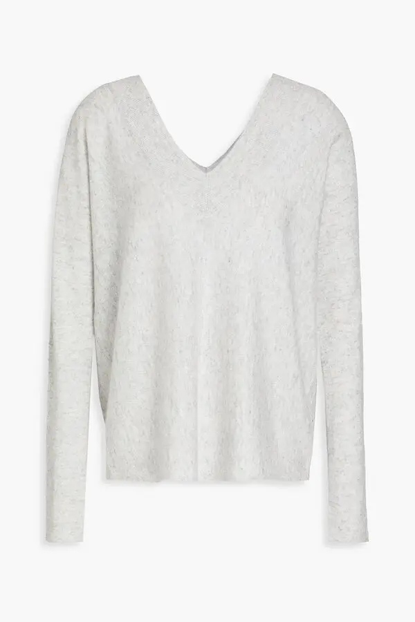 Vince Linen And Cashmereblend Sweater - Light Gray