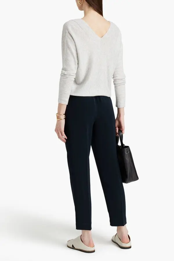 Vince Linen And Cashmere-blend V-neck Sweater