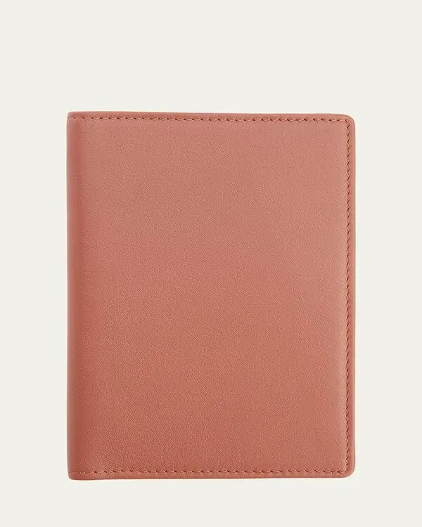 ROYCE NEW YORK Personalized Leather Rfid-blocking Passport Wallet With Vaccine Card Pocket - Tan