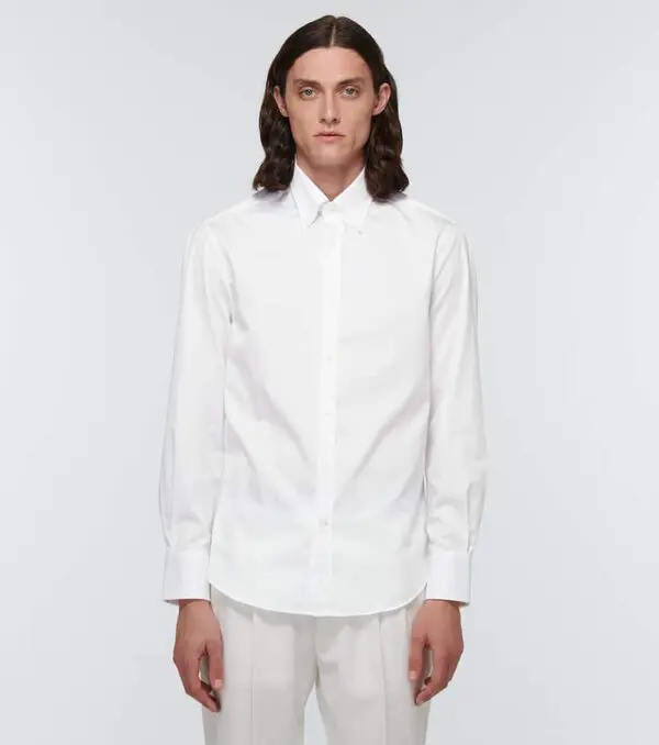 Brunello Cucinelli Slim Cotton Twill Shirt