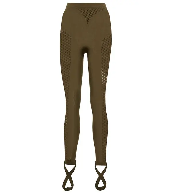 Attico Jersey And Mesh Stirrup Leggings