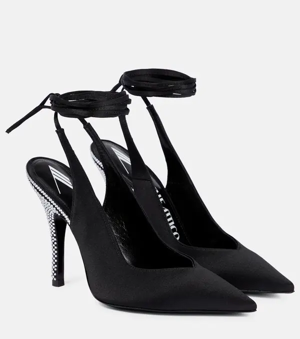 Attico Venus Embellished Slingback Pumps