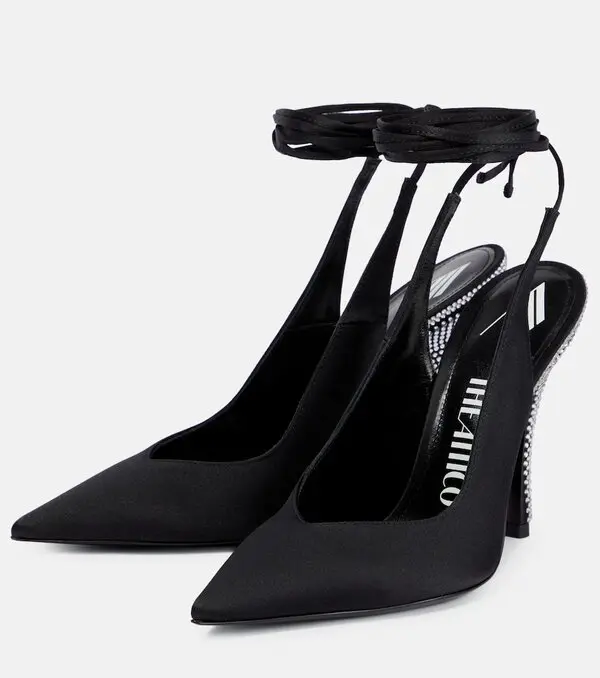 Attico Venus Embellished Slingback Pumps