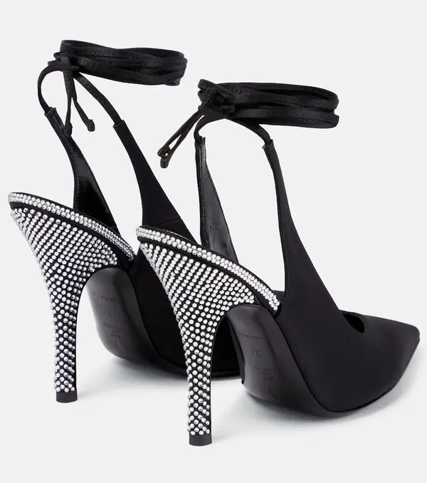 Attico Venus Embellished Slingback Pumps