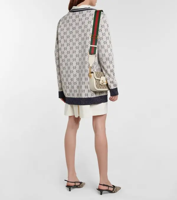 Gucci Gg Jacquard-knit Metallic Cardigan