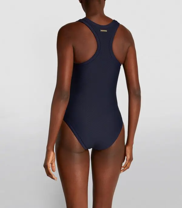 Heidi Klein Core Racerback One-piece Swimsuit - Navy