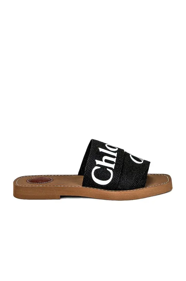Chloé Woody Flat Slides - Black