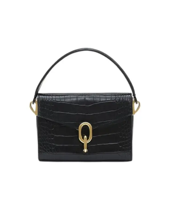 ANINE BING Mini Colette Croc-embossed Leather Crossbody Bag