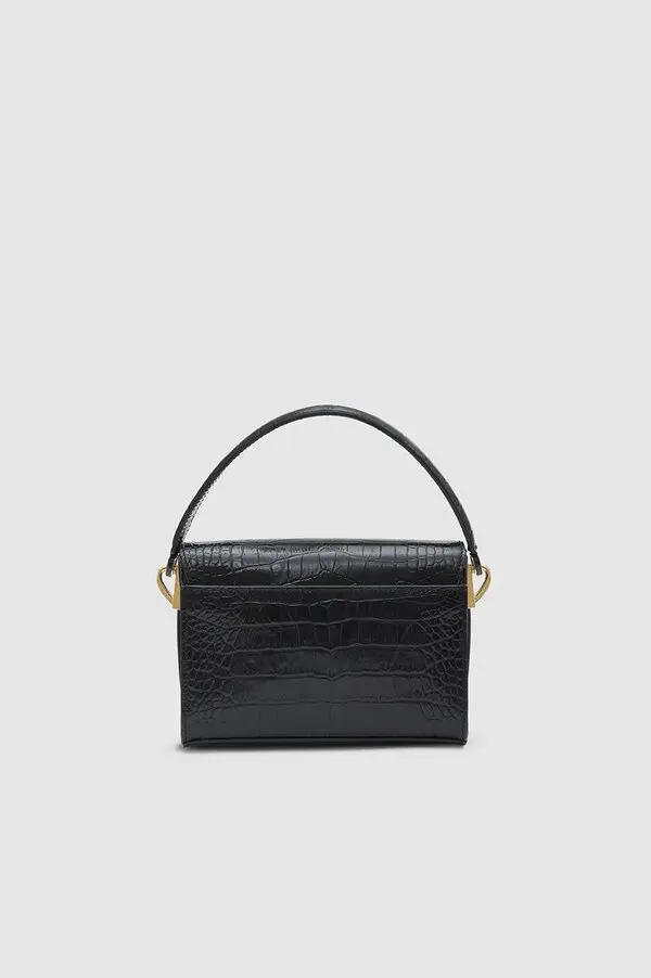 ANINE BING Mini Colette Croc-embossed Leather Crossbody Bag