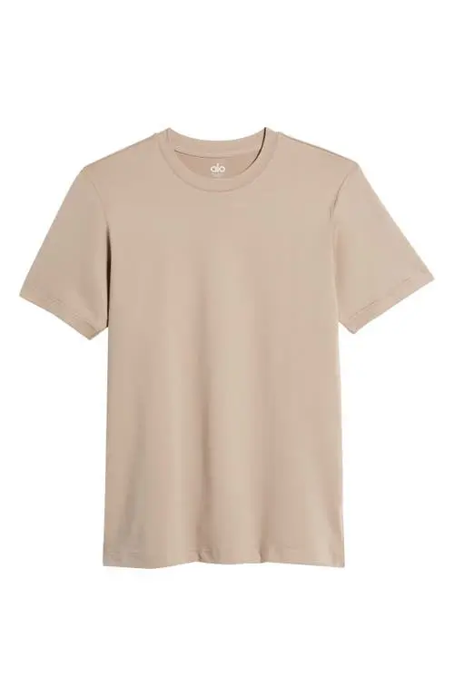 Alo Yoga Conquer Reform Performance Crewneck T-Shirt - Gravel