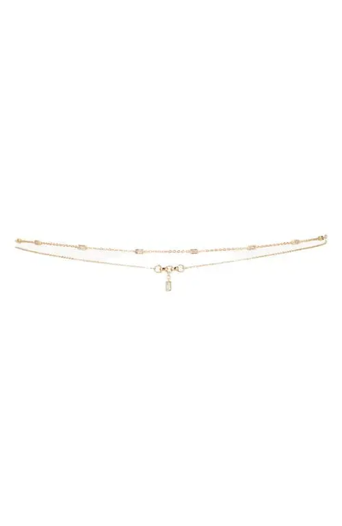 LUV AJ Belly Chain With Cubic Zirconia Pendants - Gold
