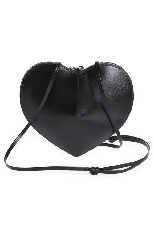 Alaïa Le Coeur Leather Crossbody Bag - Noir